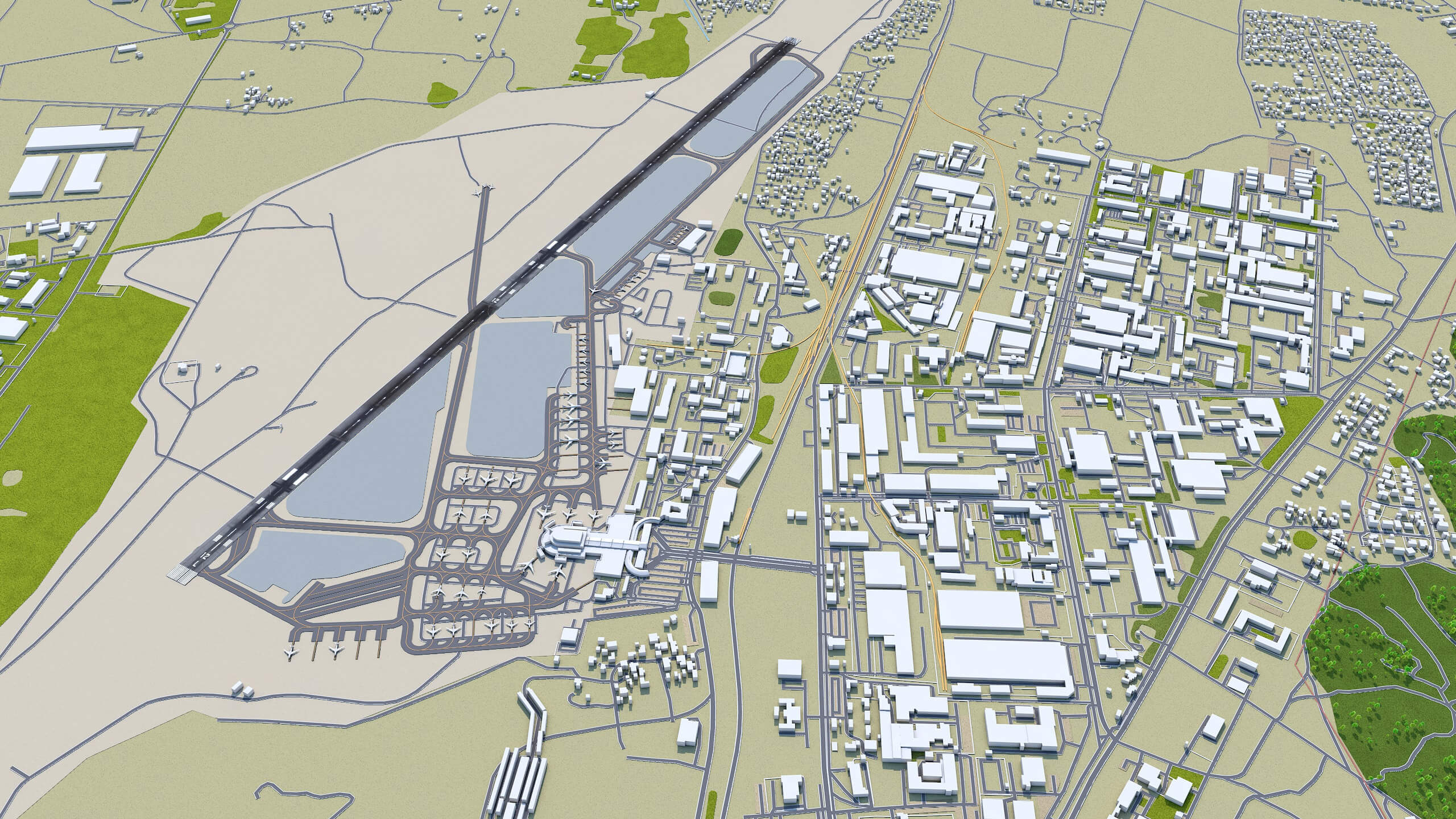 Vilnius Airport - 3D Model by 3dstudio