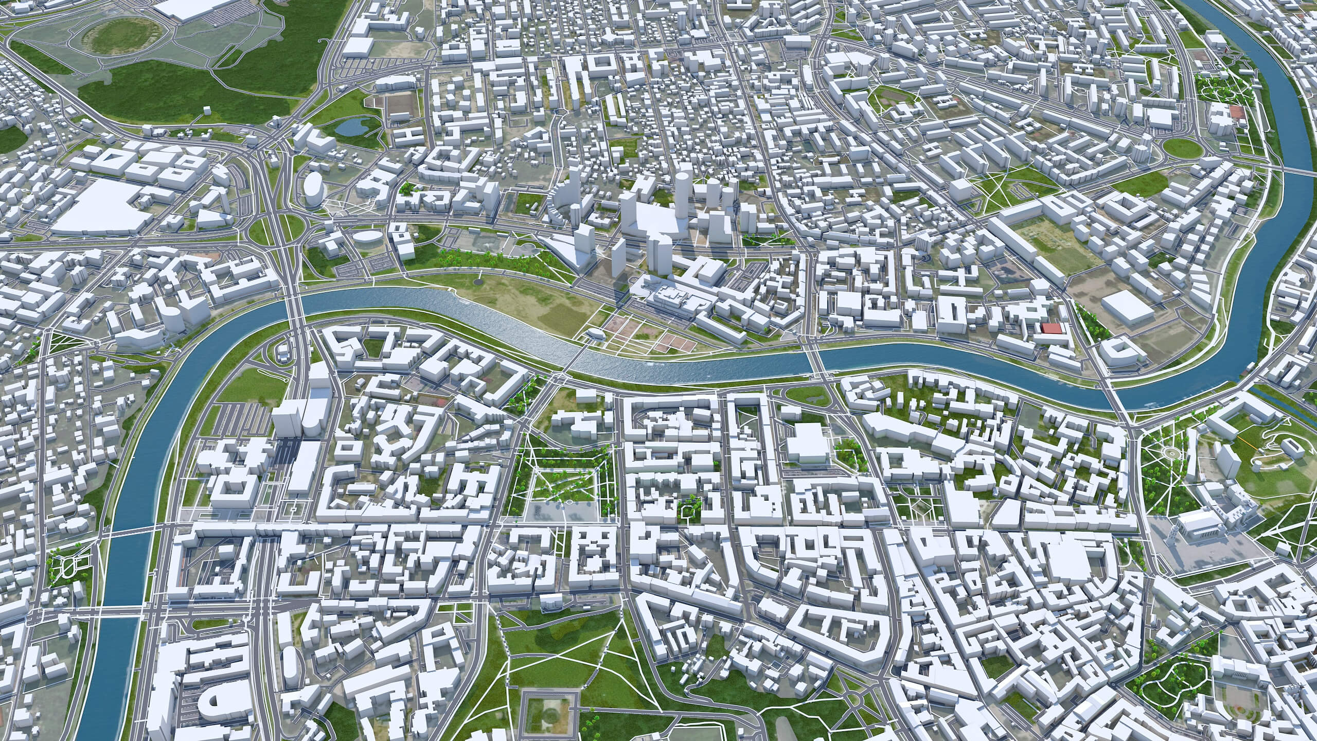 Vilnius, Lithuania 60km - 3D Model by 3dstudio