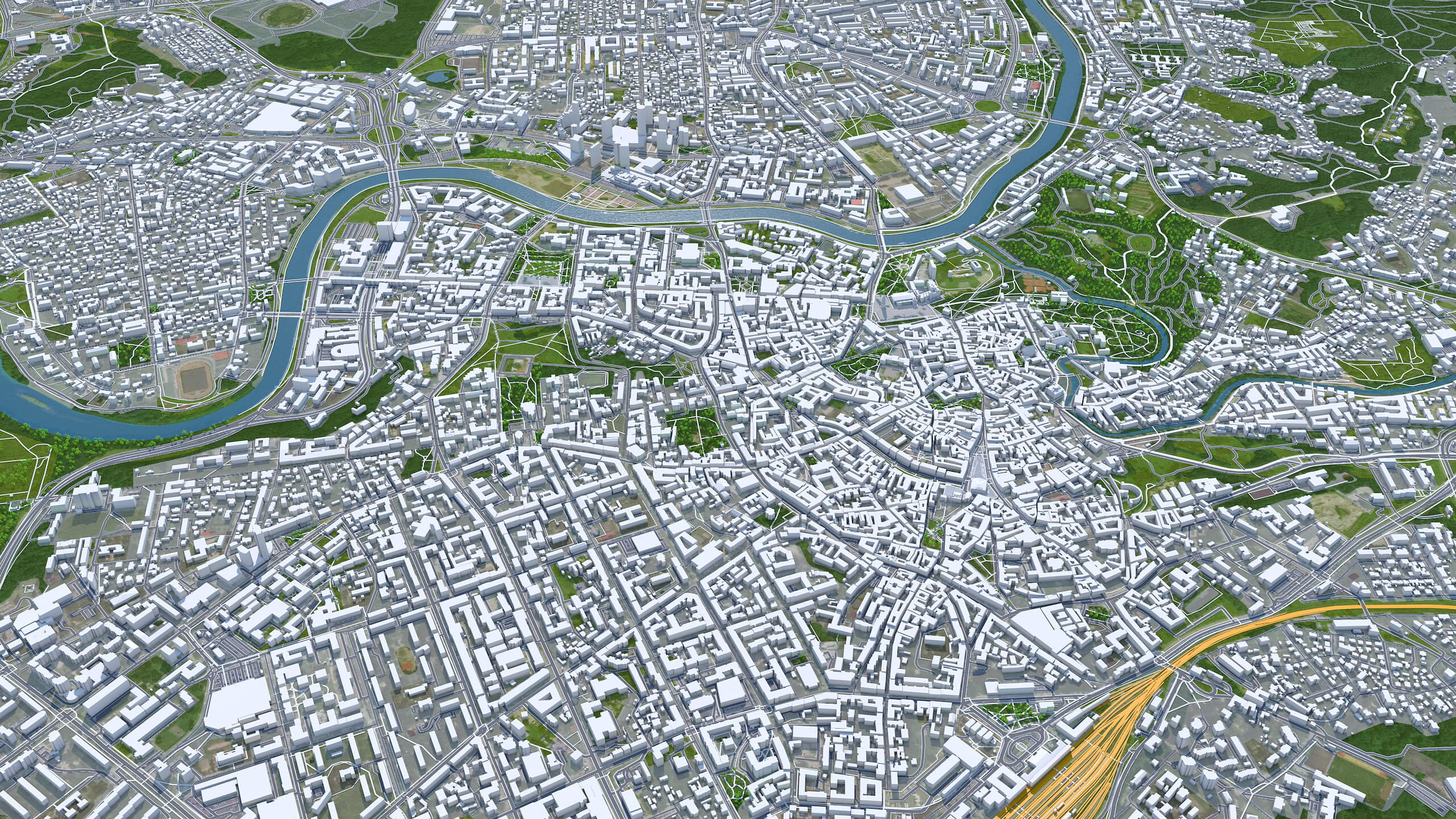 Vilnius, Lithuania 60km - 3D Model by 3dstudio