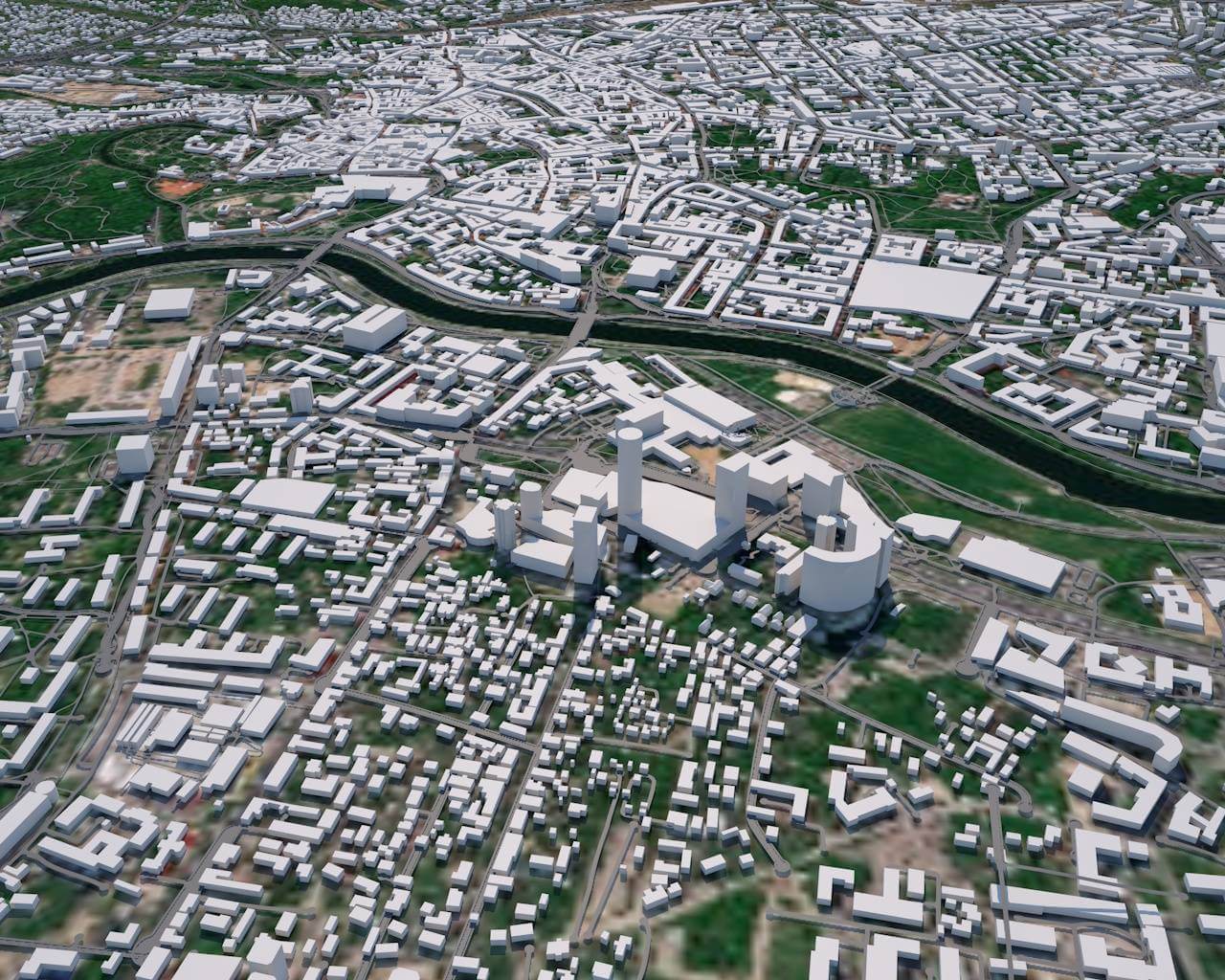 Vilnius Lithuania - 3D Model by 3dstudio
