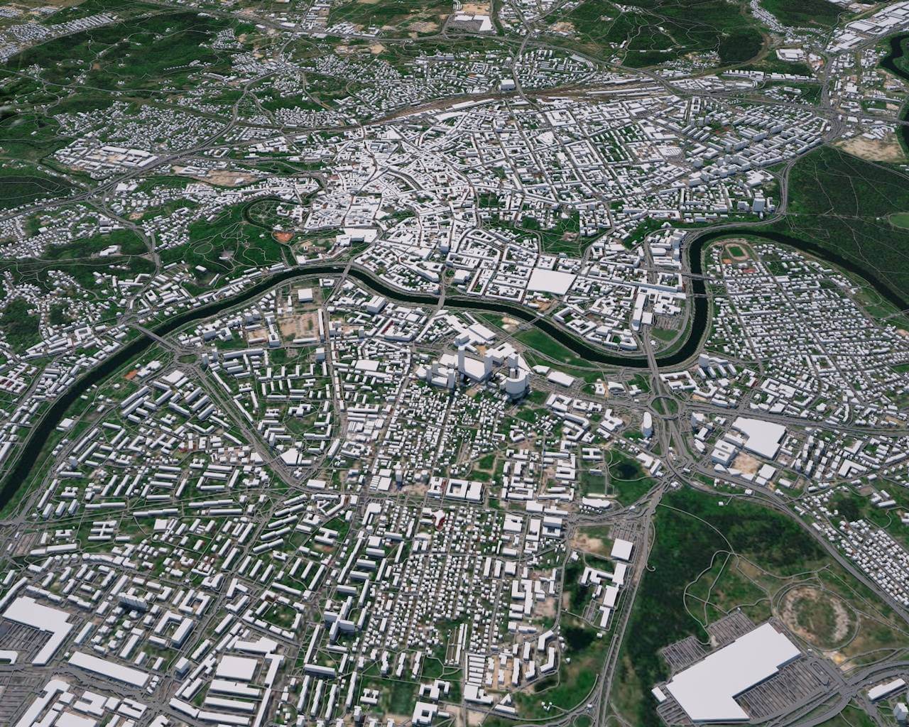 Vilnius Lithuania - 3D Model by 3dstudio