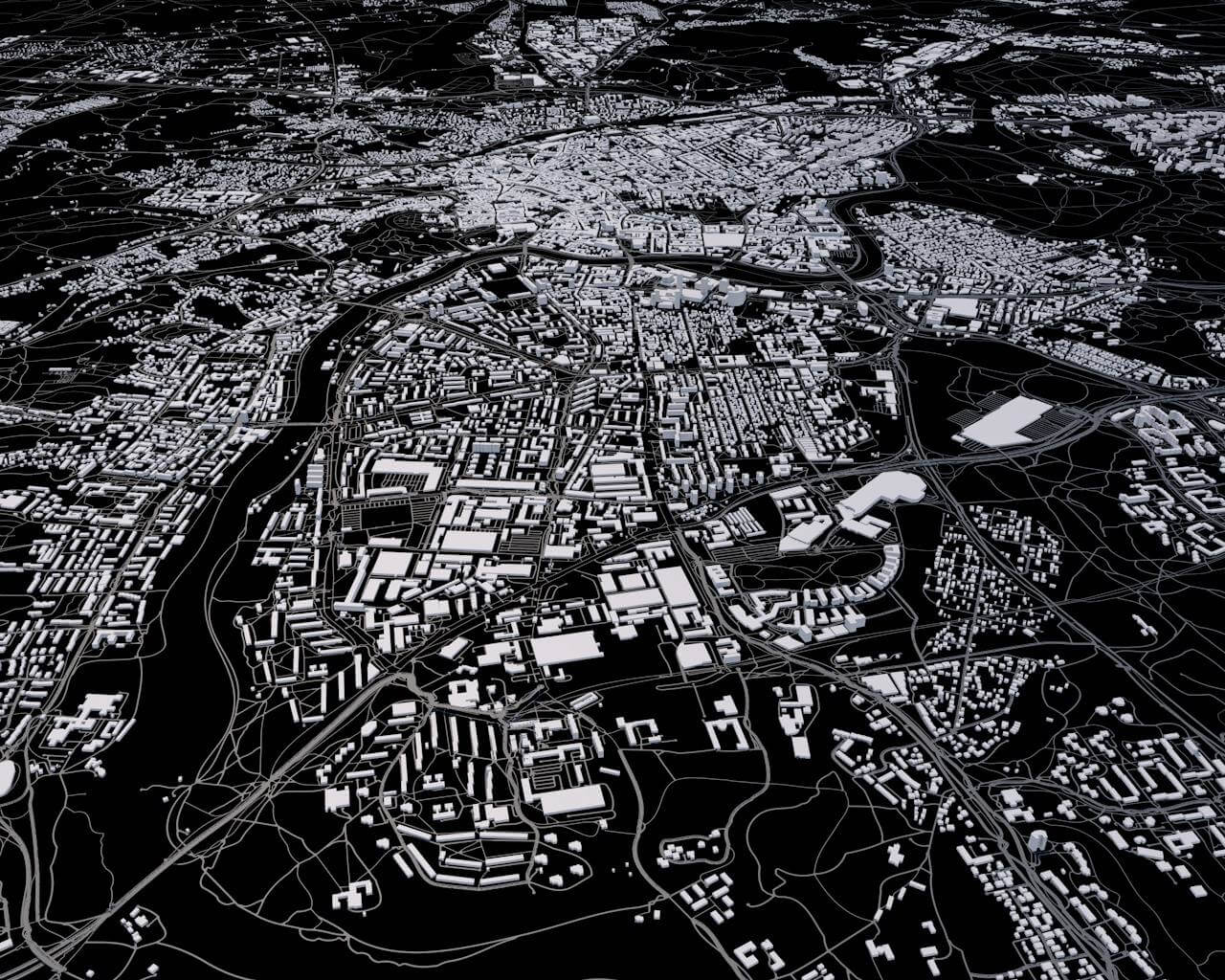 Vilnius Lithuania - 3D Model by 3dstudio