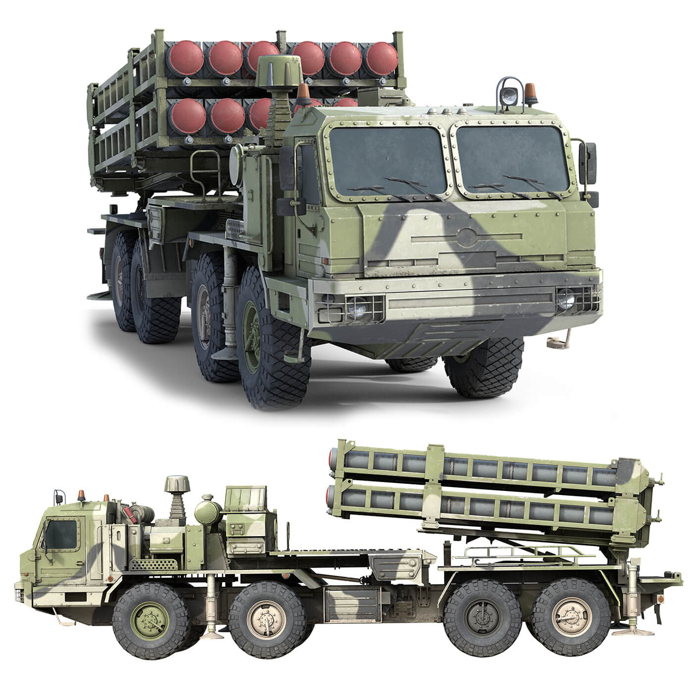 Vityaz S350E Missile Launcher - 3D Model by 3dstudio