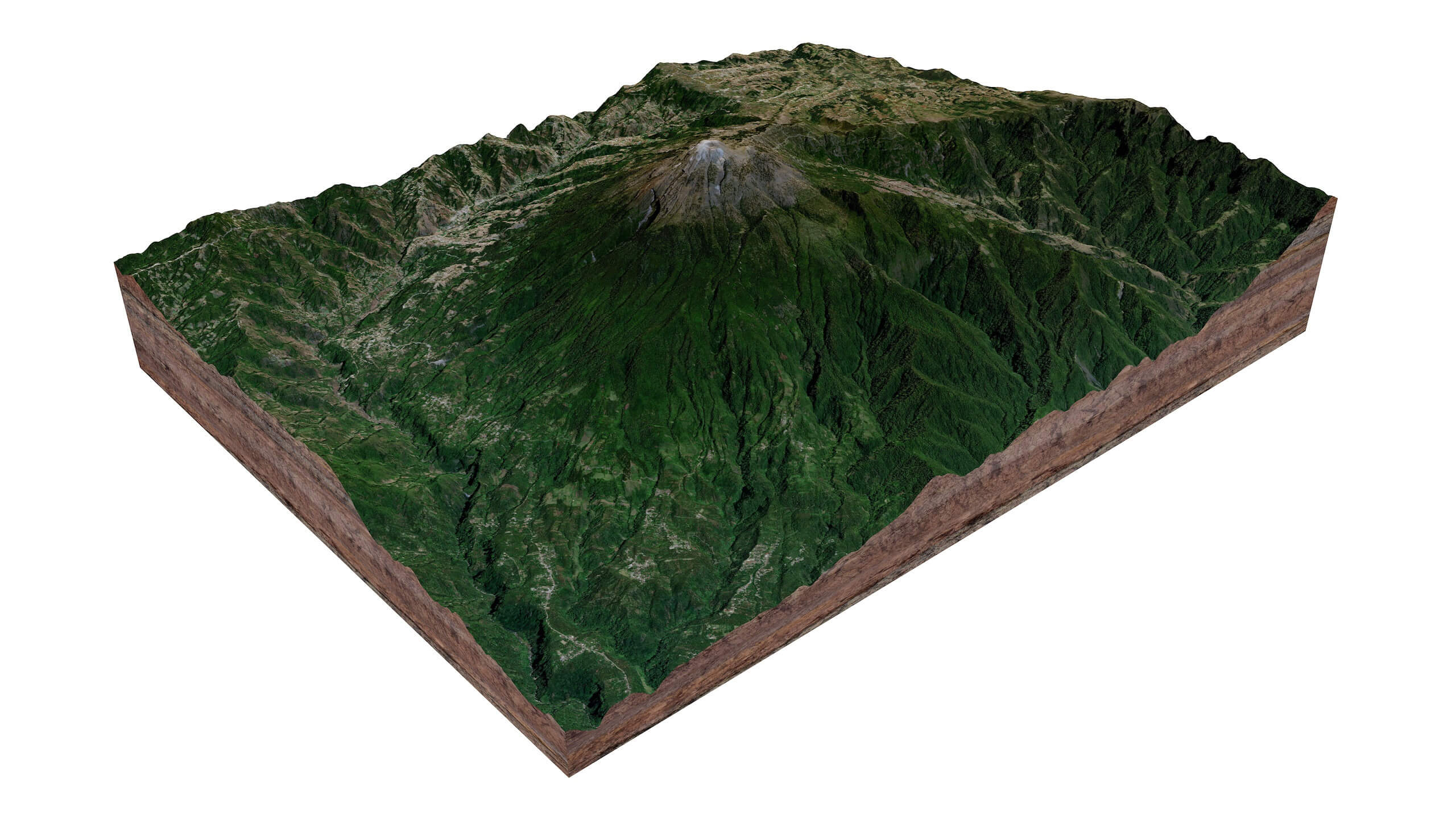Volcan Tajumulco Stratovolcano Guatemala Terrain 3D Model by 3dstudio