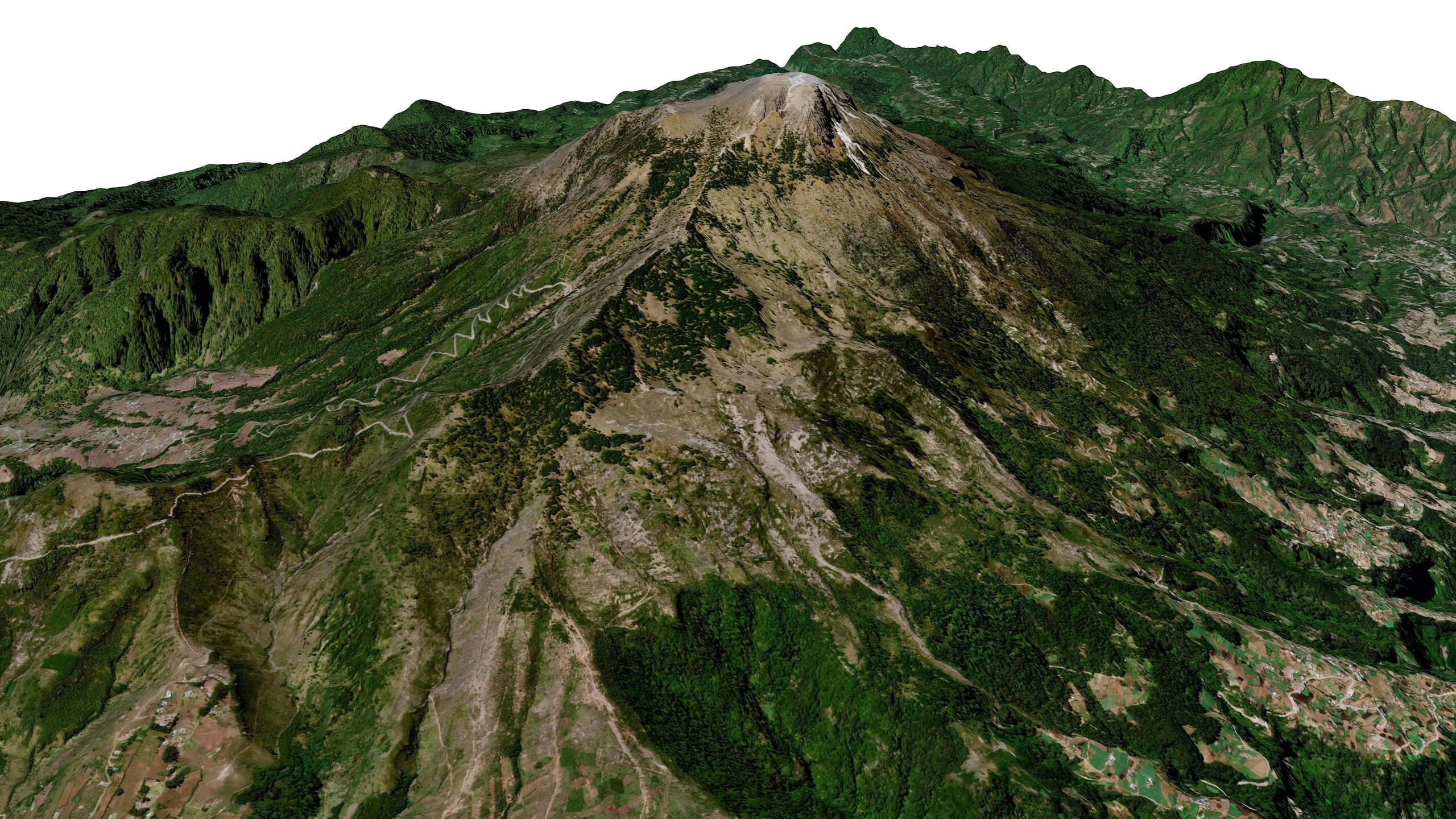 Volcan Tajumulco Stratovolcano Guatemala Terrain 3D Model by 3dstudio