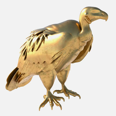 Vulture Statue - 3D Model by 3dstudio
