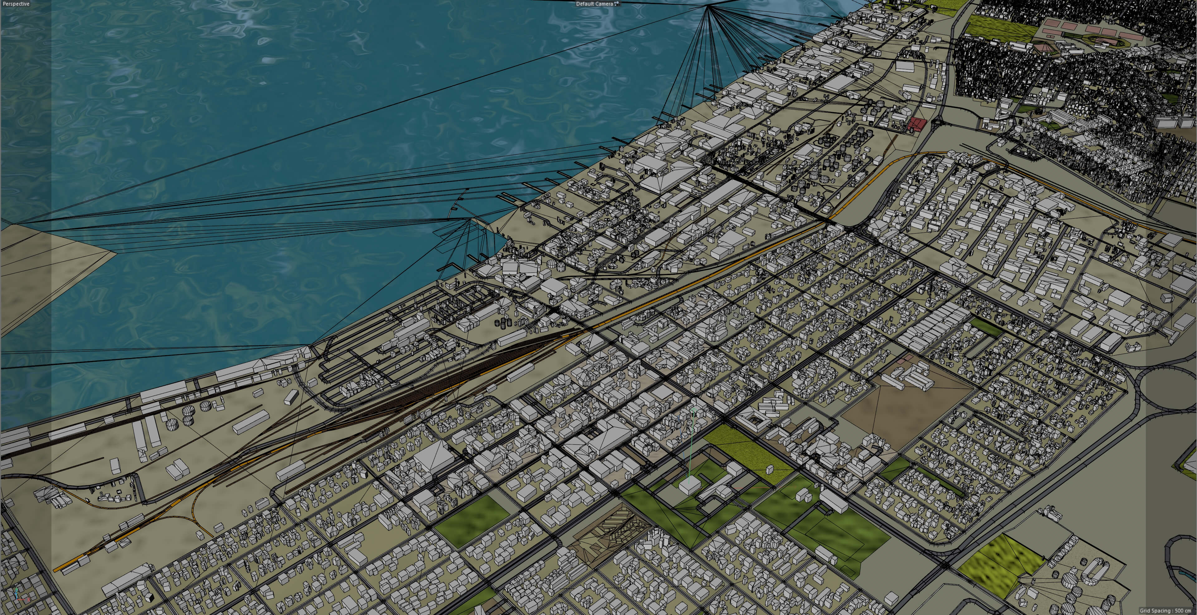 Walvis Bay City Namibia 3D Model 15km by 3dstudio
