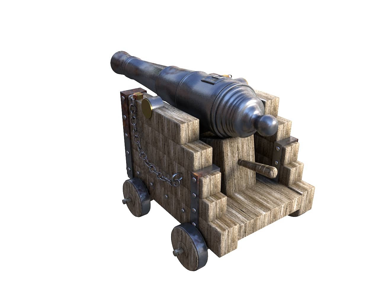 War Canon 3D Model by 3dstudio