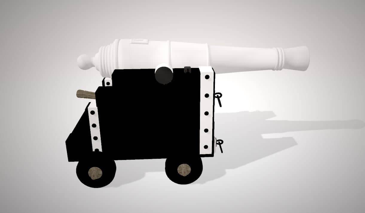 War Canon 3D Model by 3dstudio