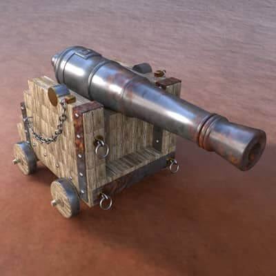 War Canon 3D Model by 3dstudio