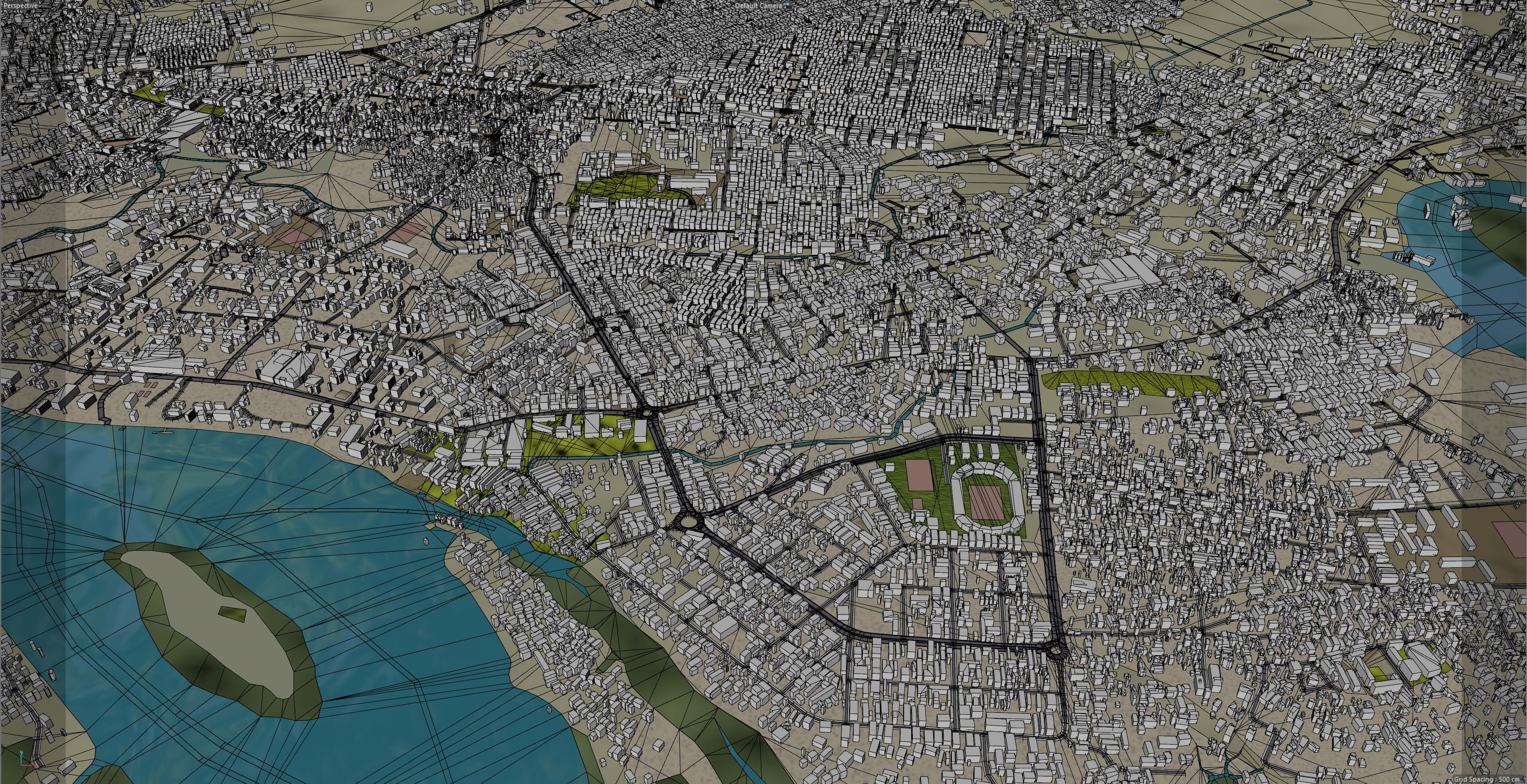 Warri City Nigeria 3D Model 20km by 3dstudio