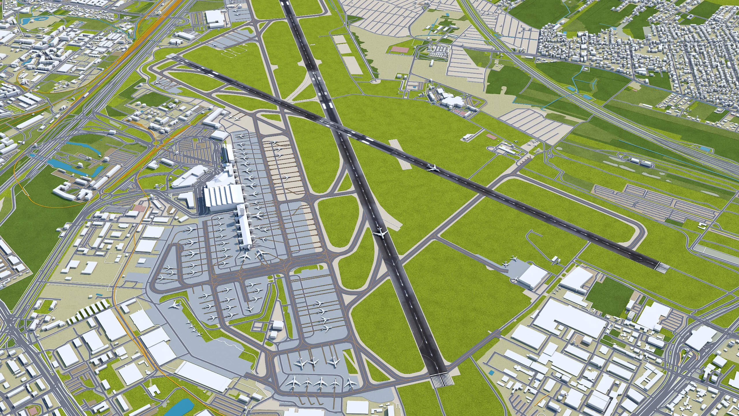 Warsaw Chopin Airport - 3D Model by 3dstudio
