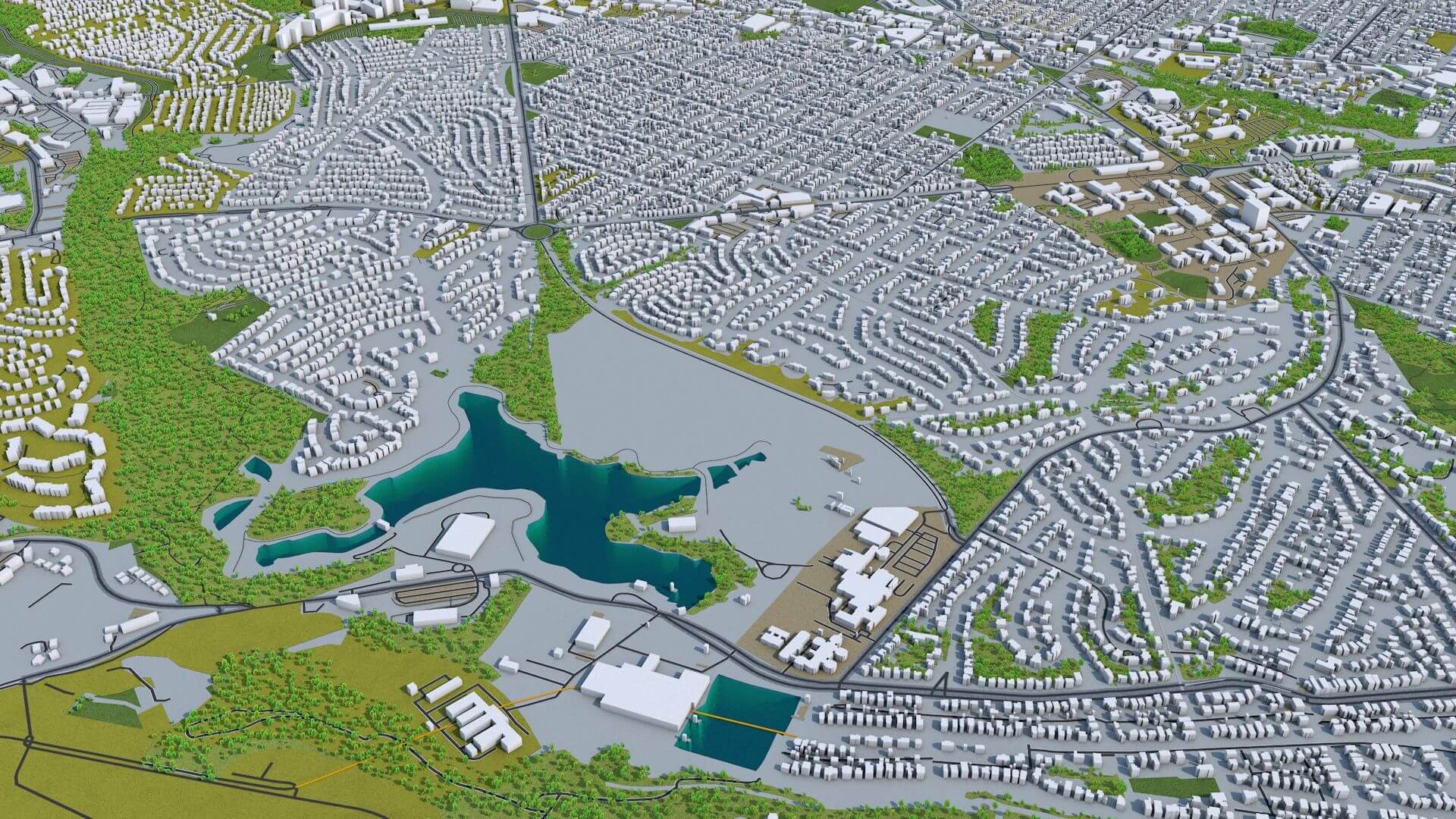 Washington DC 20km - 3D Model by 3dstudio