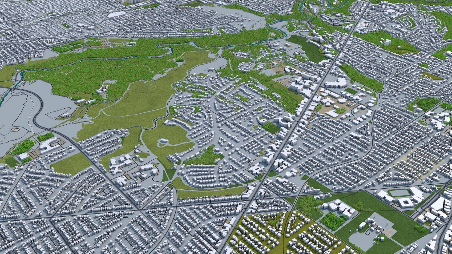 Washington DC 20km - 3D Model by 3dstudio