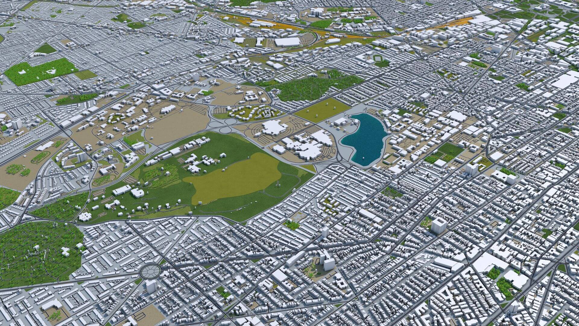 Washington DC 20km - 3D Model by 3dstudio