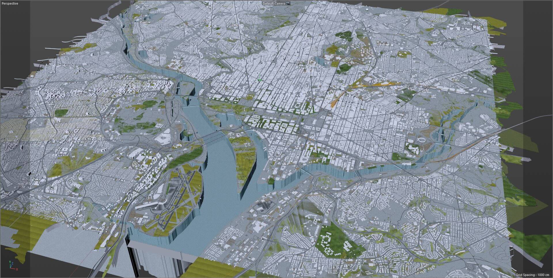 Washington DC 20km - 3D Model by 3dstudio