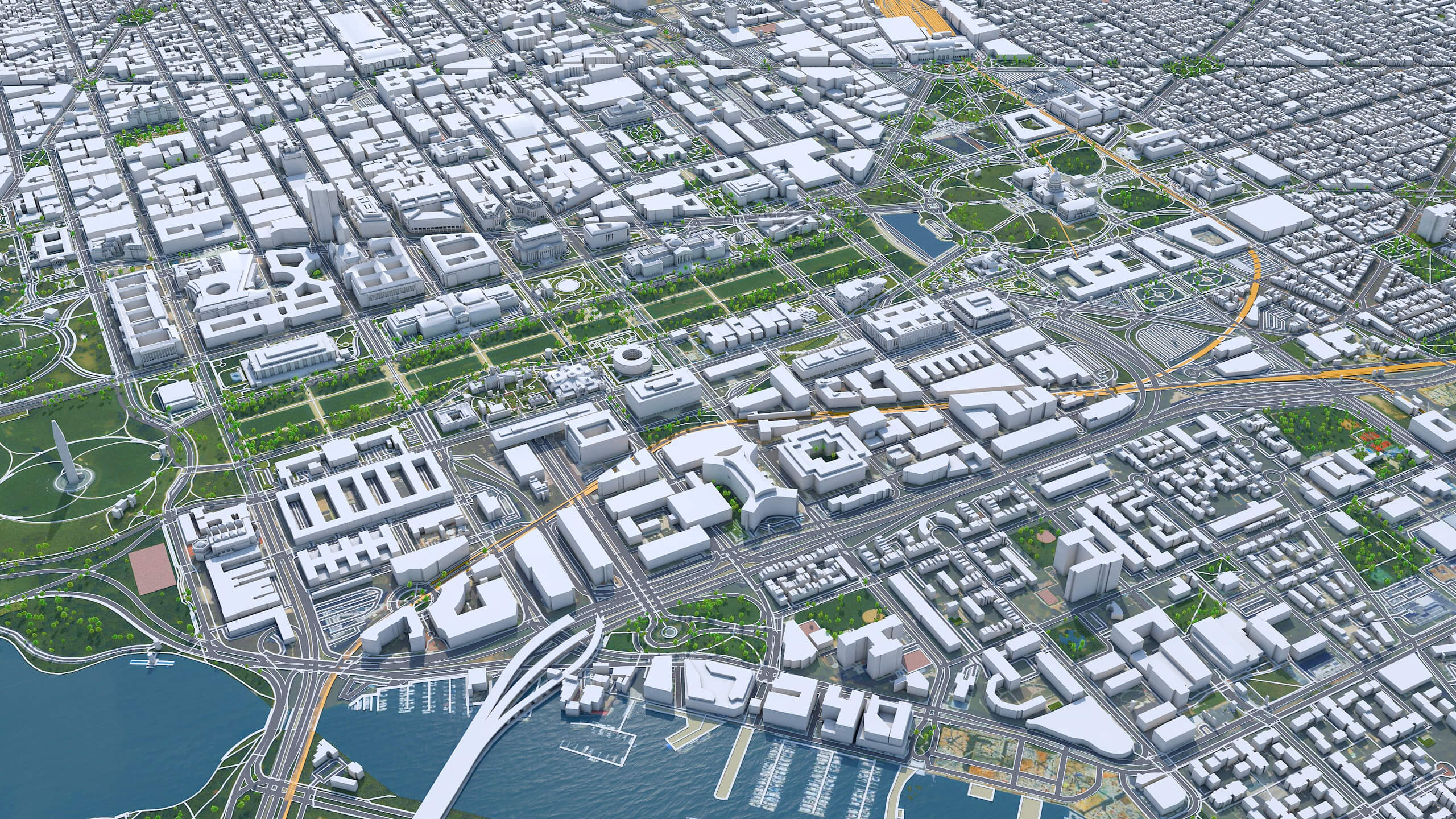 Washington DC USA 20km - 3D Model by 3dstudio