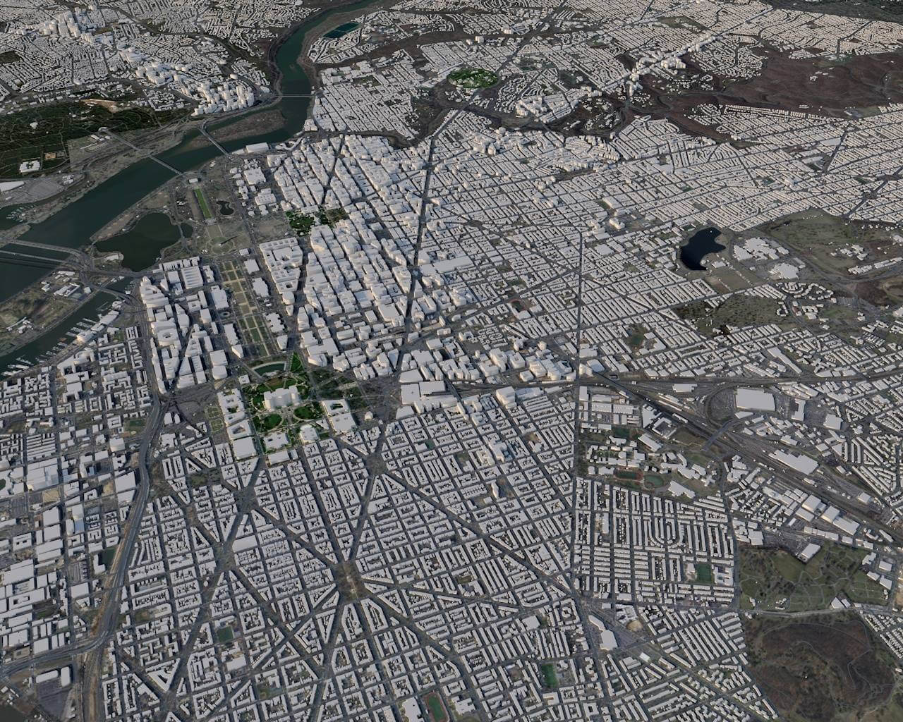 Washington DC - 3D Model by 3dstudio