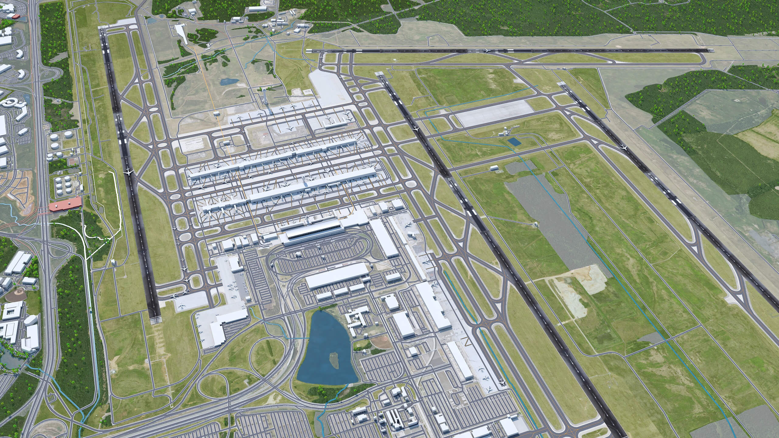 Washington Dulles International Airport - 3D Model by 3dstudio