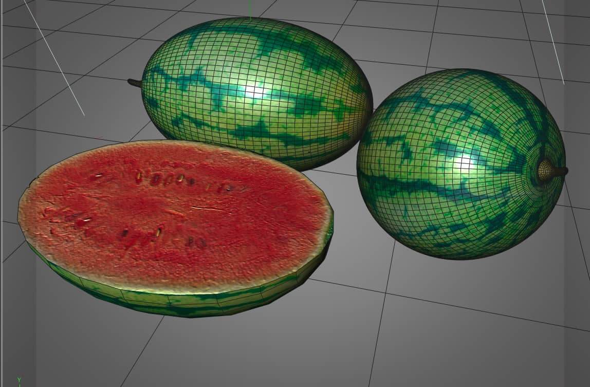 Watermelon - 3D Model by 3dstudio