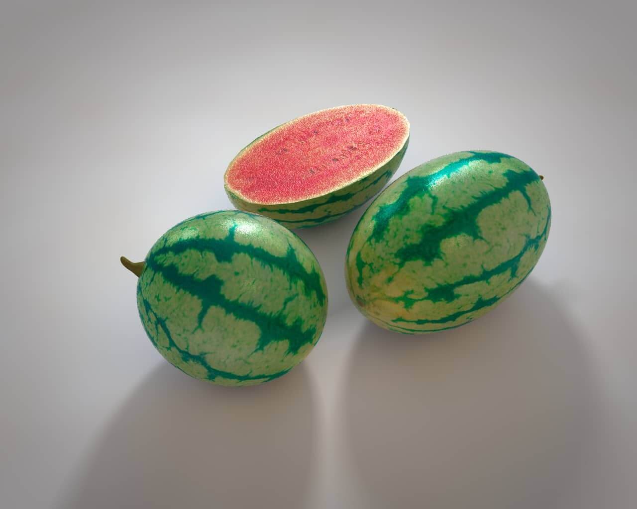Watermelon - 3D Model by 3dstudio