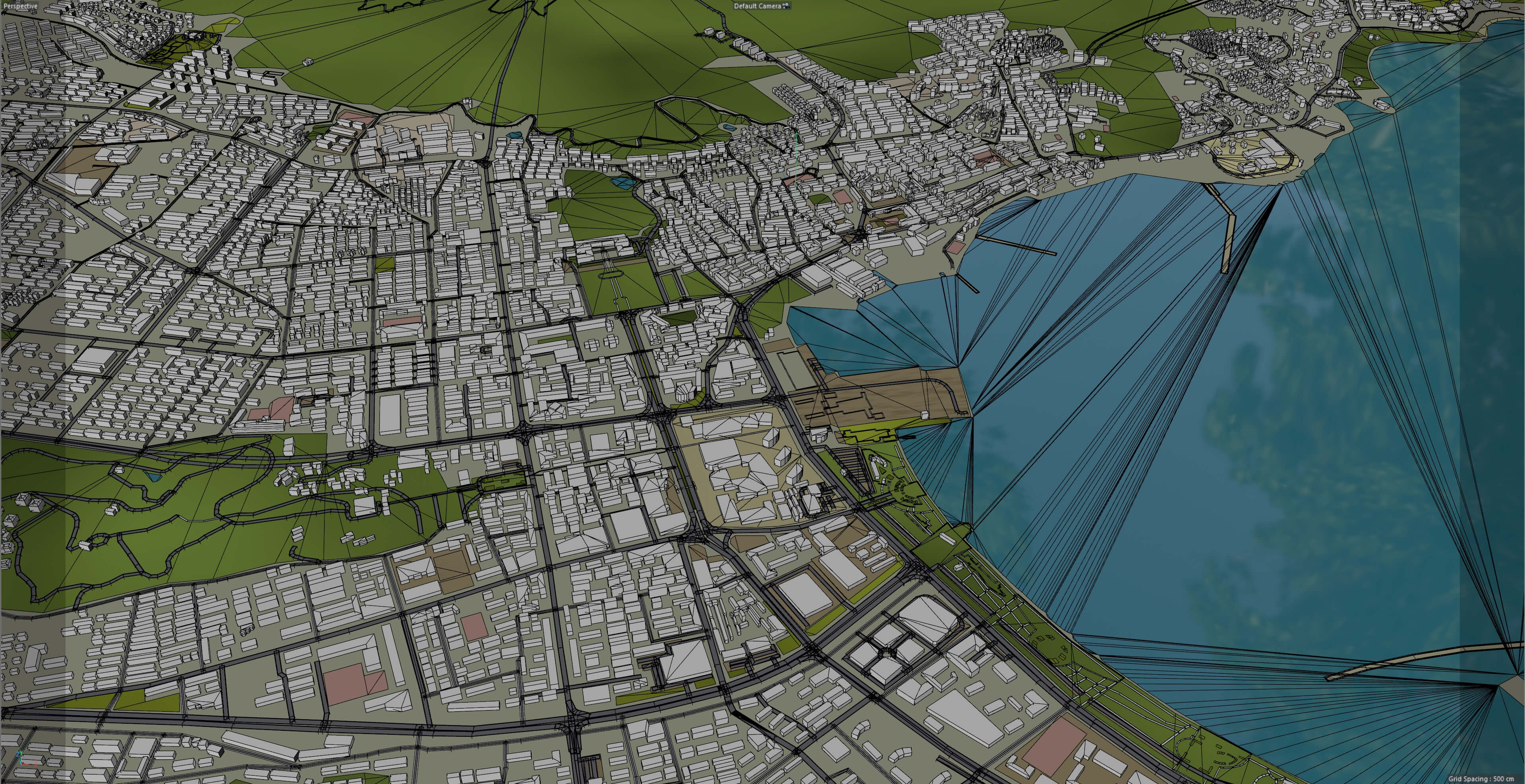 Weihai City Shandong China 3D Model 150km by 3dstudio