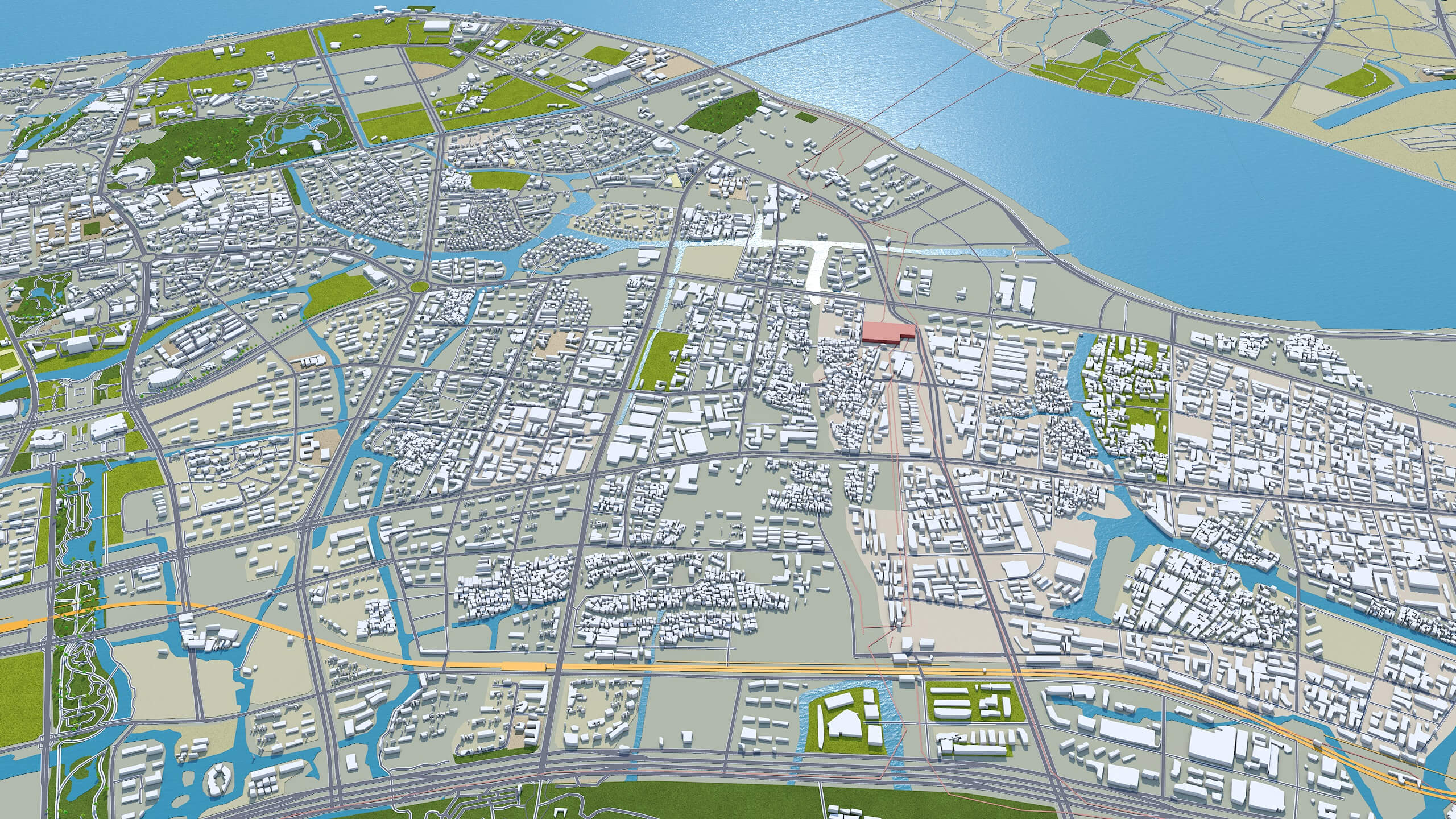 Wenzhou City Zhejiang China 3D Model 120km by 3dstudio
