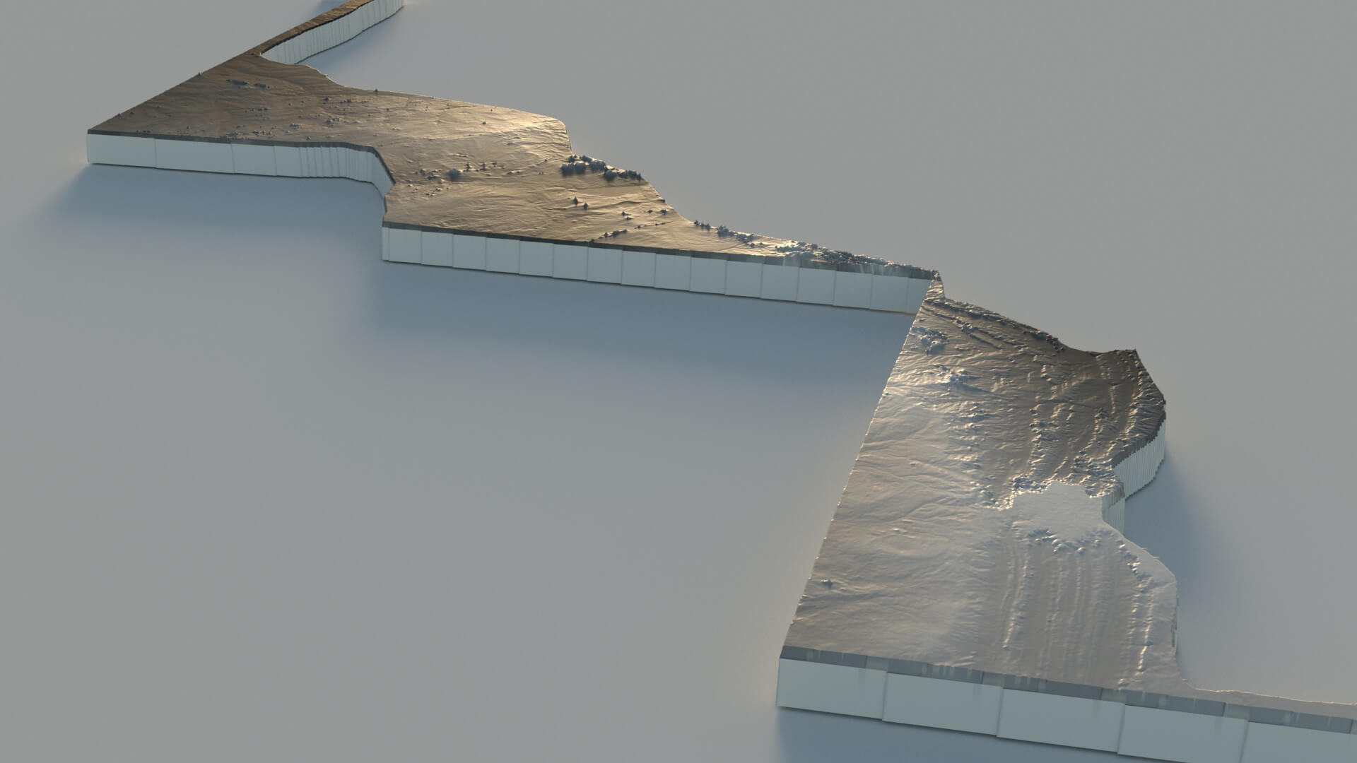 Western Sahara Terrain Map - 3D Model by 3dstudio