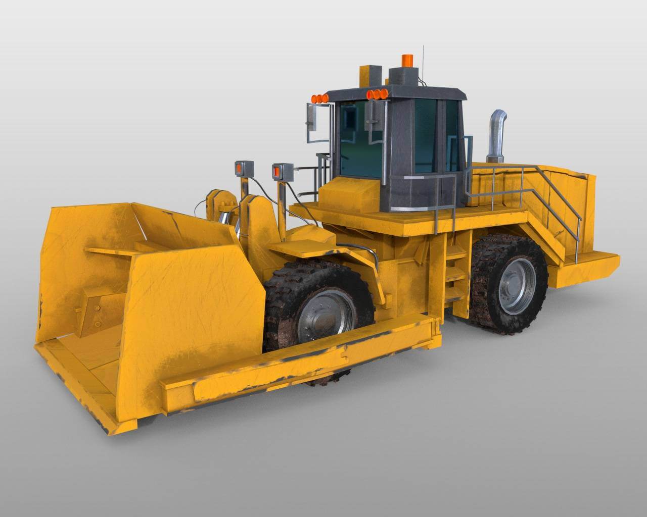 Wheel Dozer - 3D Model by 3dstudio