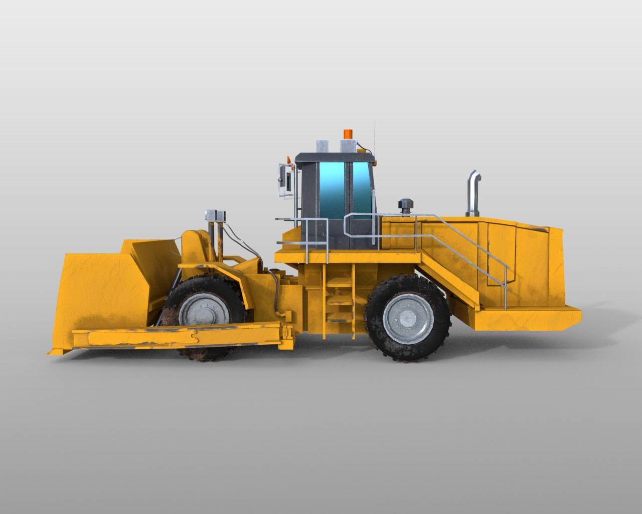Wheel Dozer - 3D Model by 3dstudio