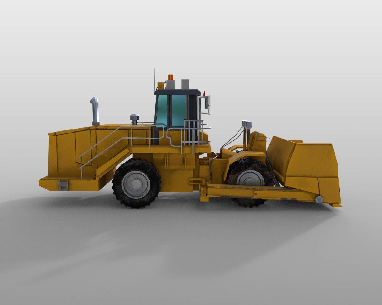 Wheel Dozer - 3D Model by 3dstudio