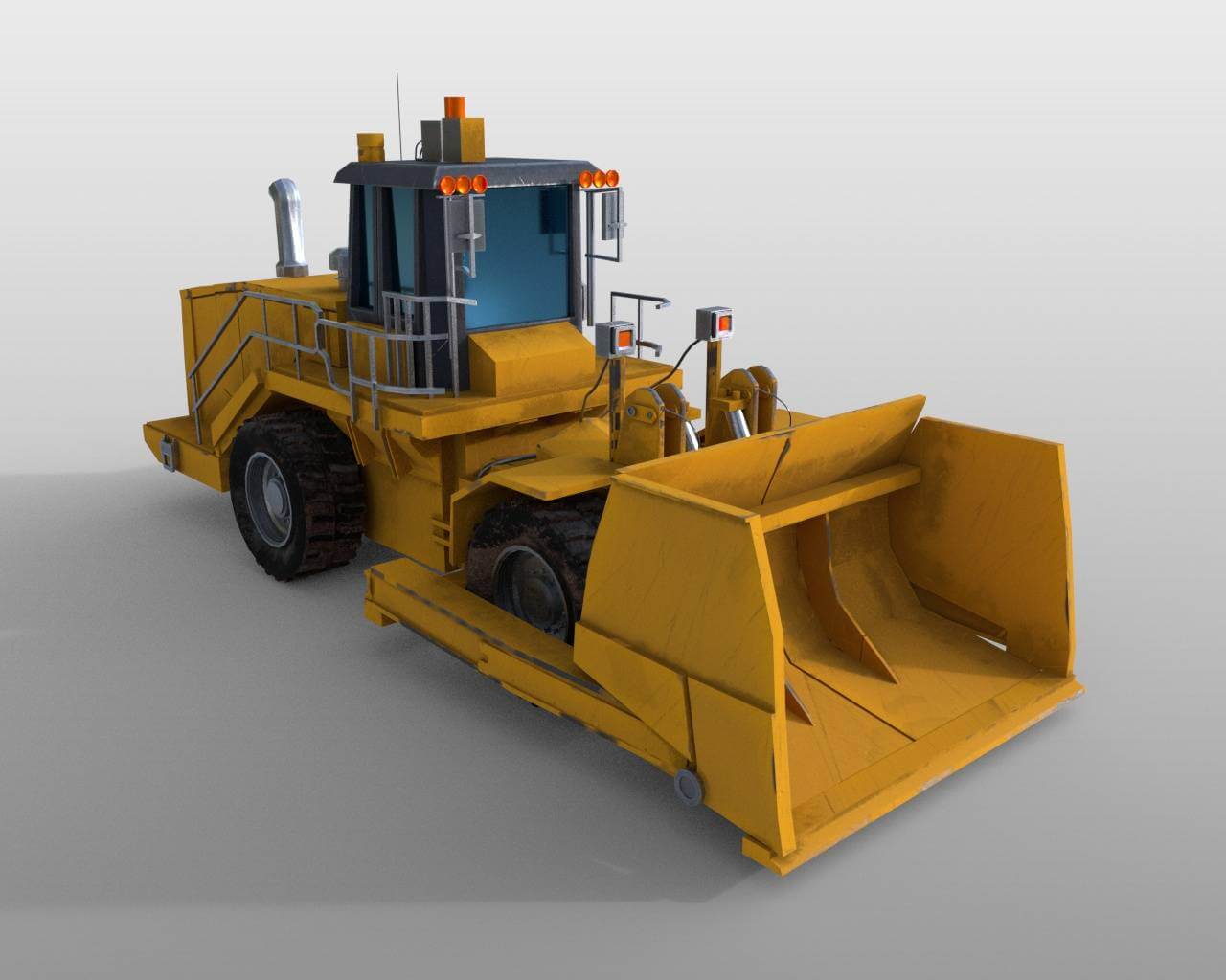 Wheel Dozer - 3D Model by 3dstudio