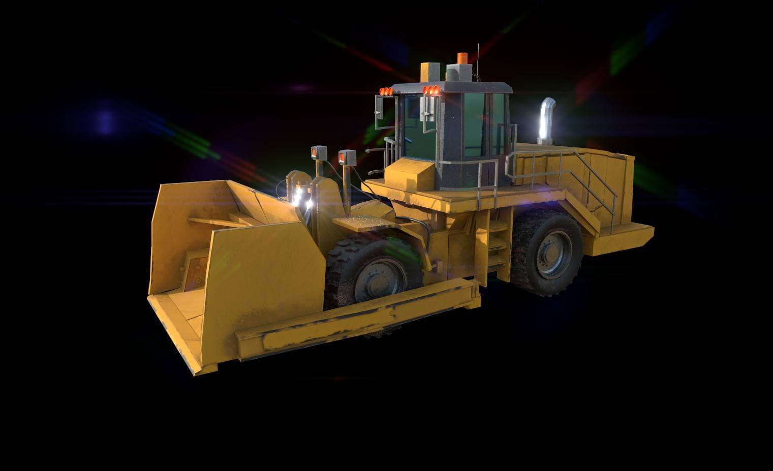 Wheel Dozer - 3D Model by 3dstudio