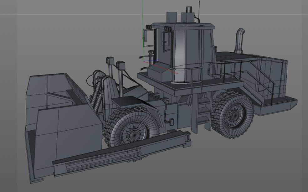 Wheel Dozer - 3D Model by 3dstudio