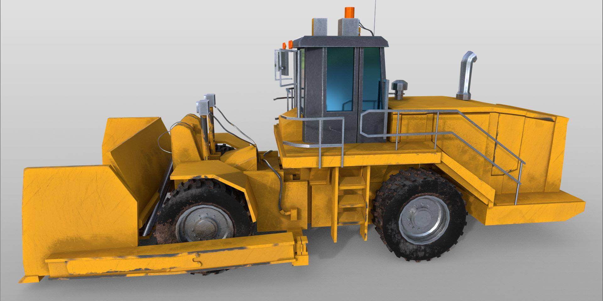 Wheel Dozer - 3D Model by 3dstudio