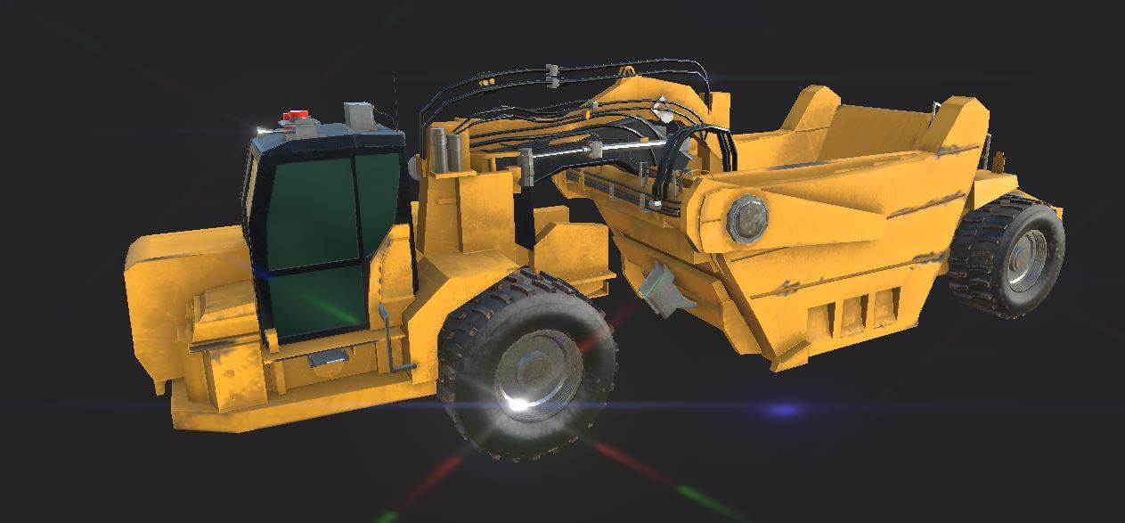 Wheel Scraper - 3D Model by 3dstudio