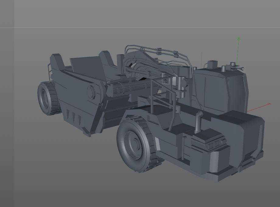 Wheel Scraper - 3D Model by 3dstudio