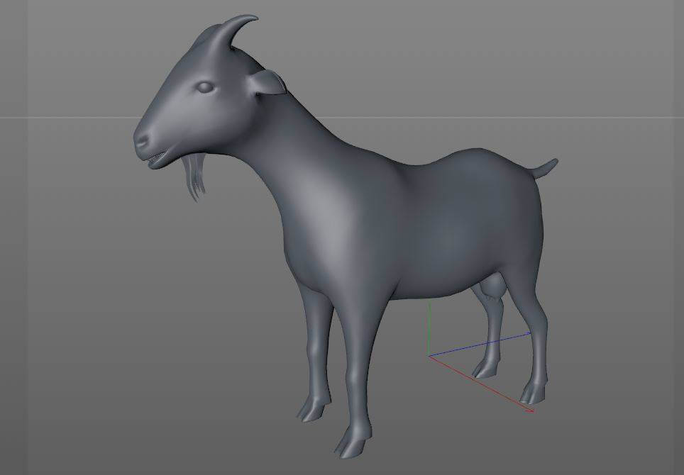 White Goat - 3D Model by 3dstudio