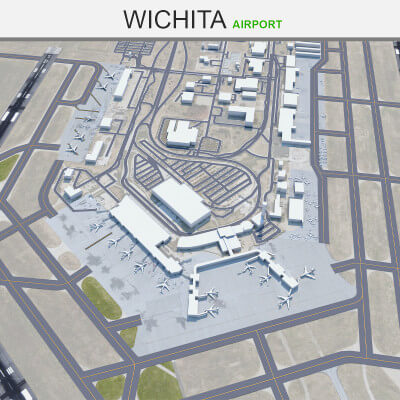 Wichita Airport - 3D Model by 3dstudio