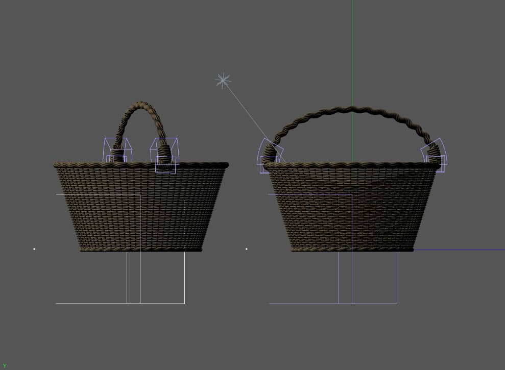 Wicker Basket - 3D Model by 3dstudio
