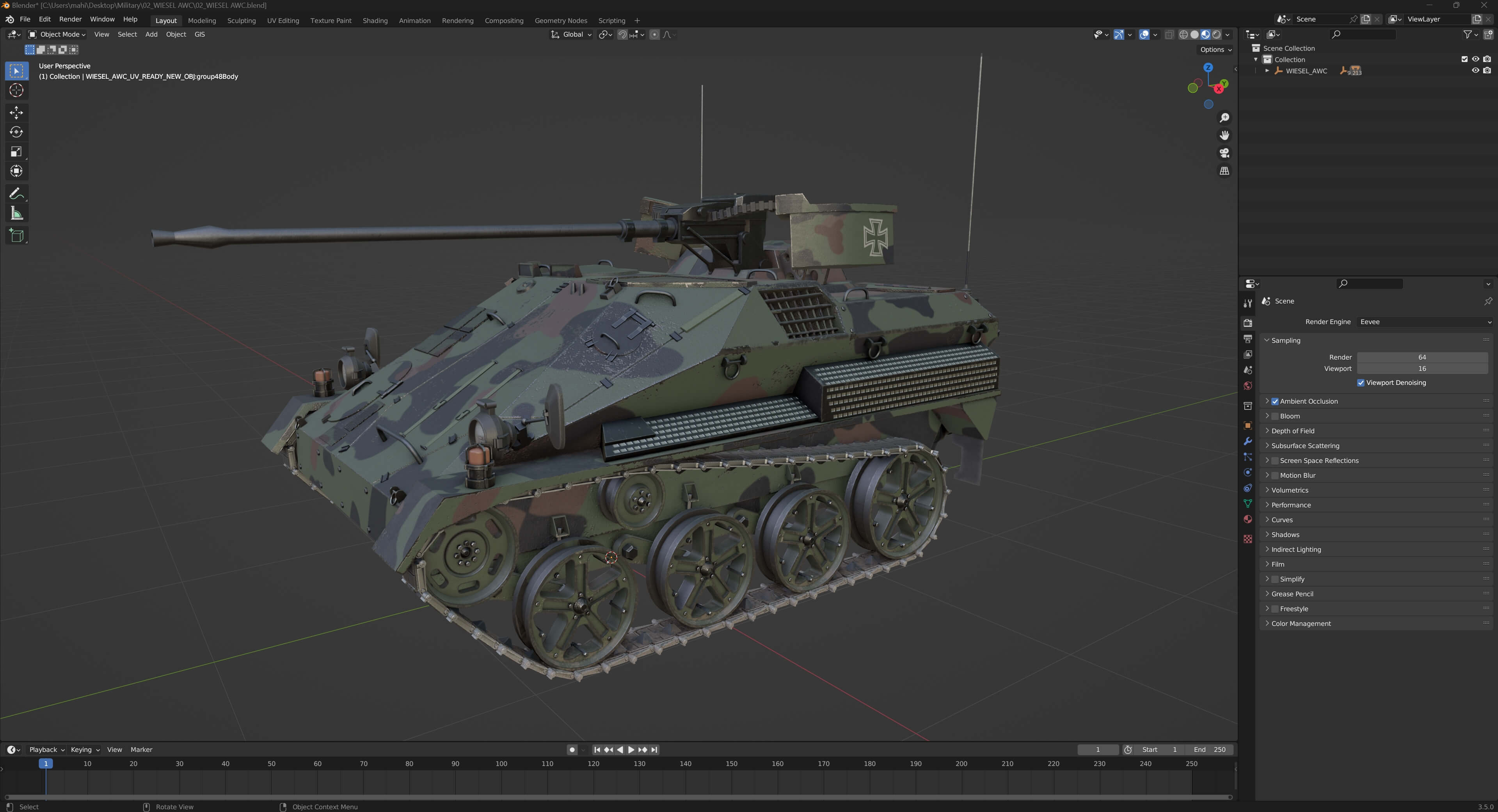 Wiesel Armored Weapons Carrier 3D Model by 3dstudio