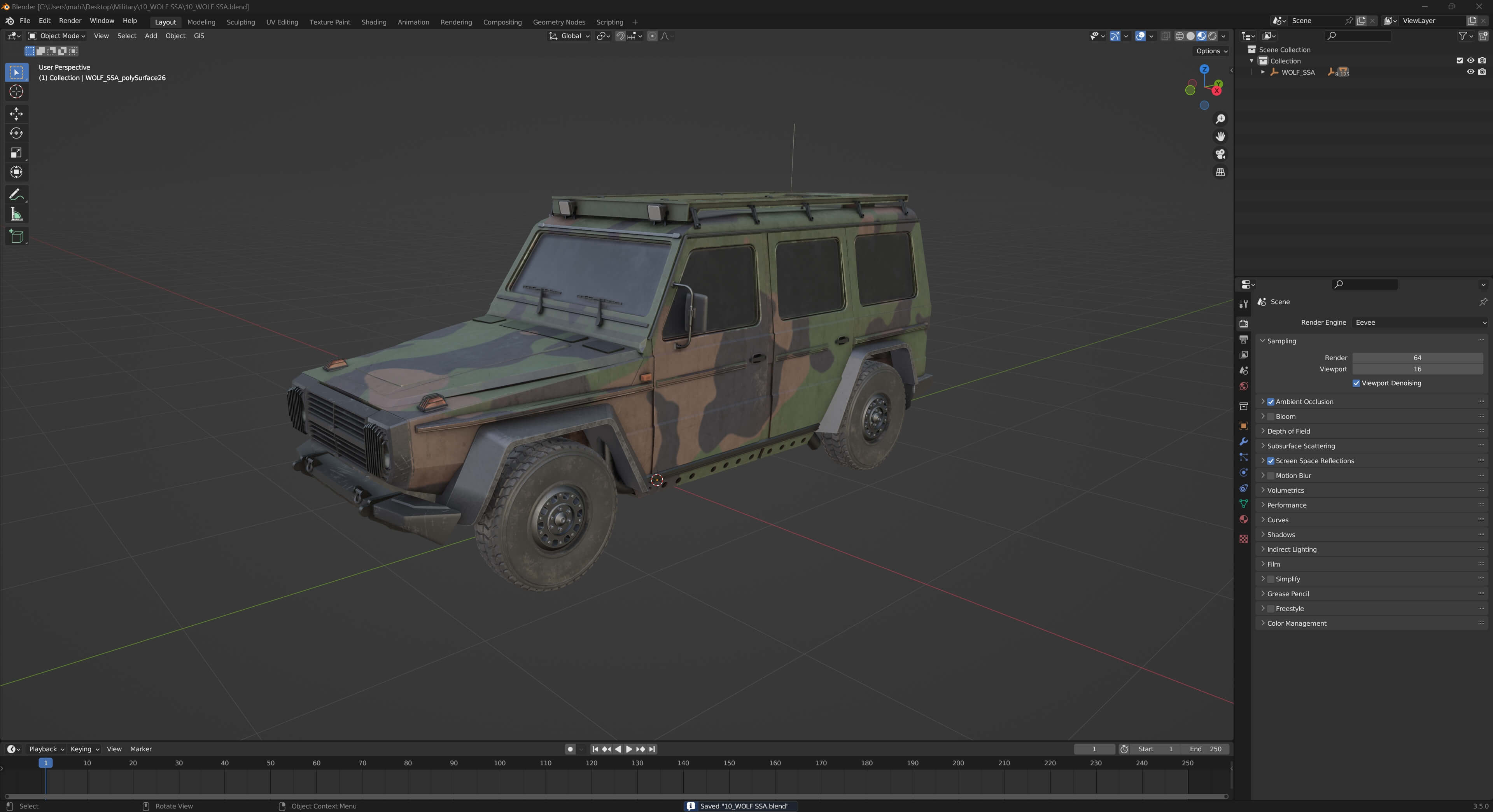 Wolf Ssa Armored Vehicle 3D Model by 3dstudio