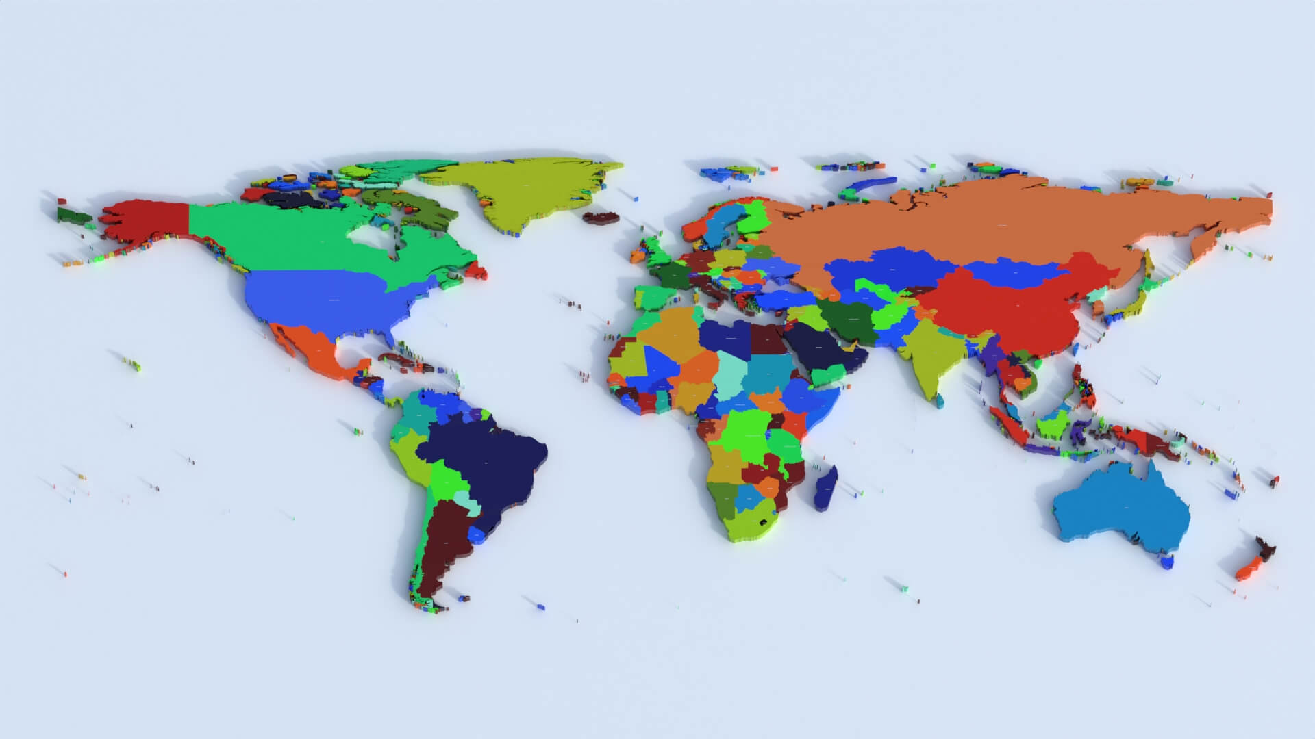 World Map model by 3dstudio