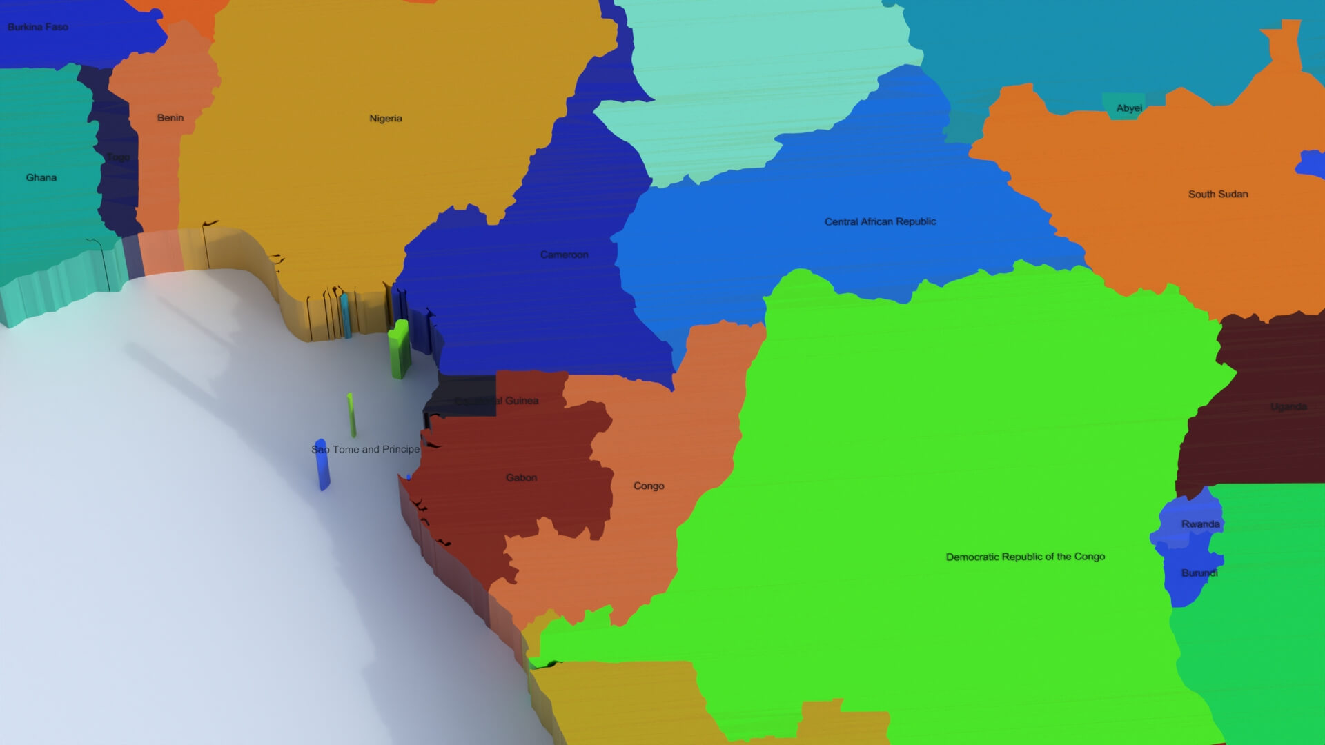 World Map model by 3dstudio