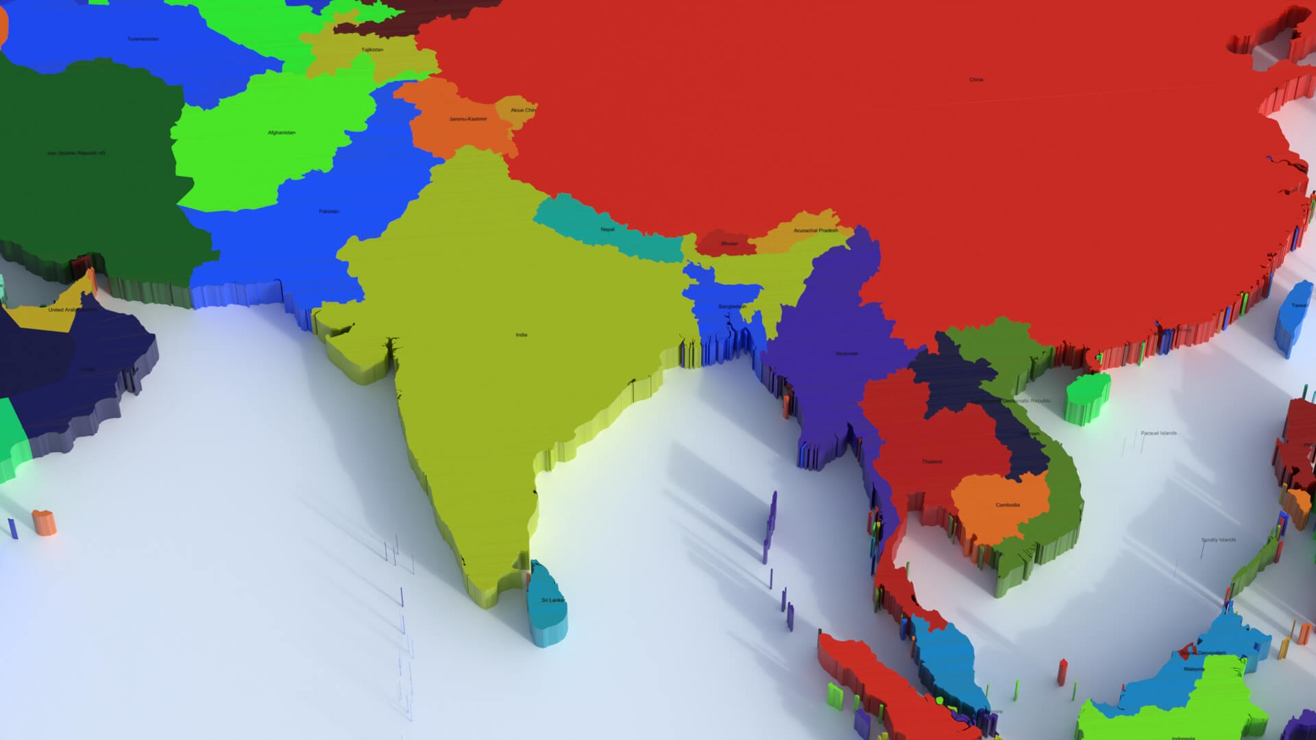 World Map model by 3dstudio