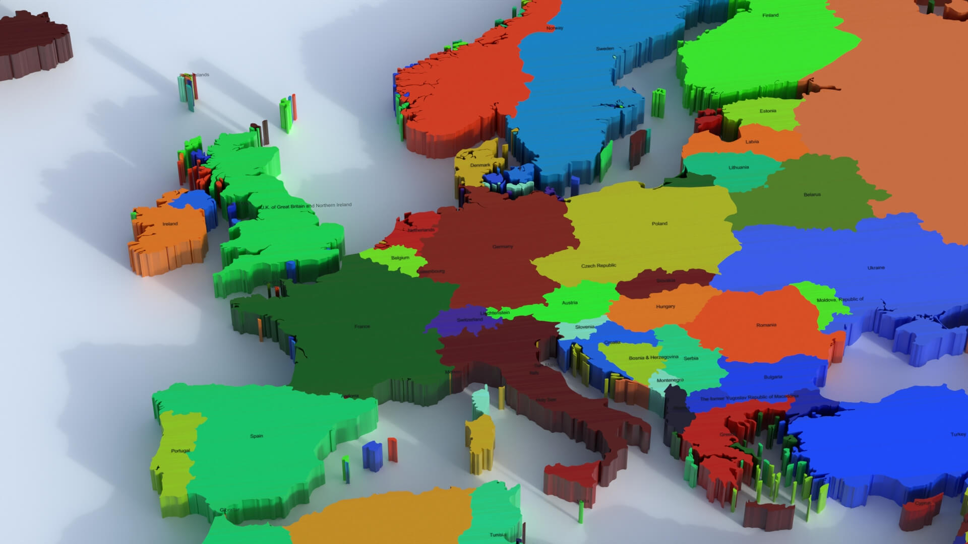 World Map model by 3dstudio