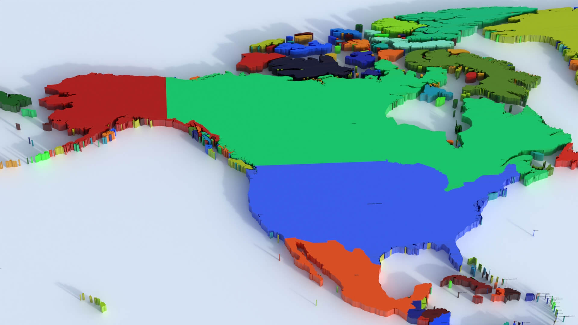World Map model by 3dstudio
