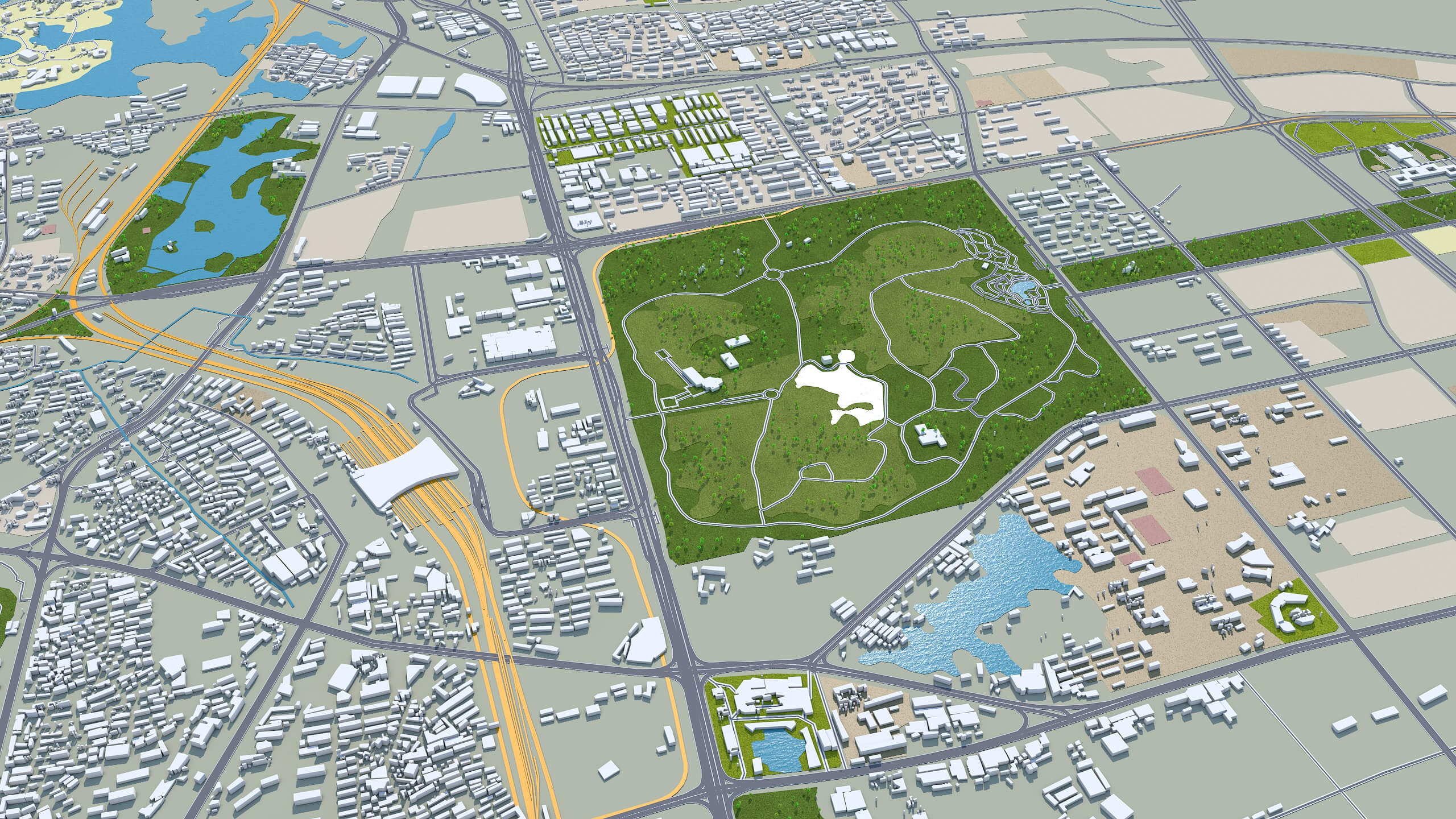 Wuhu City Anhui China 3D Model 40km by 3dstudio