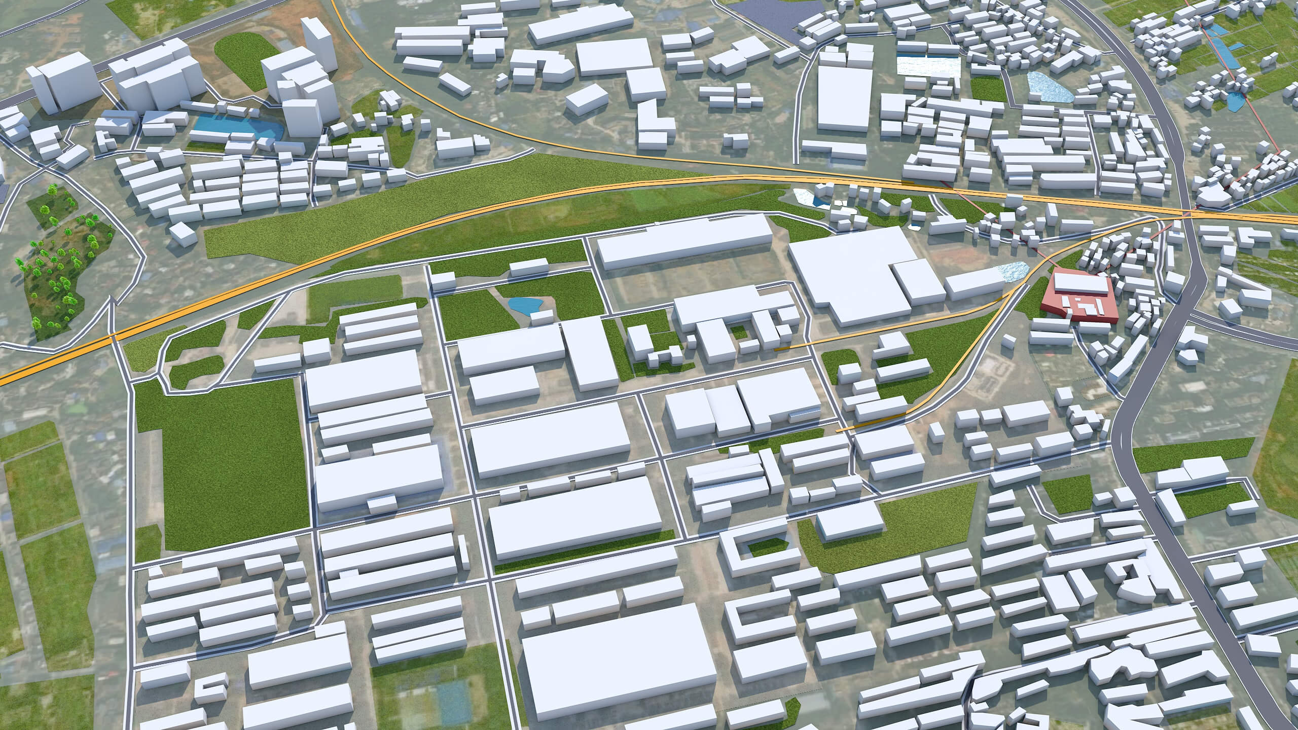Xiangtan City Hunan China 3D Model 35km by 3dstudio