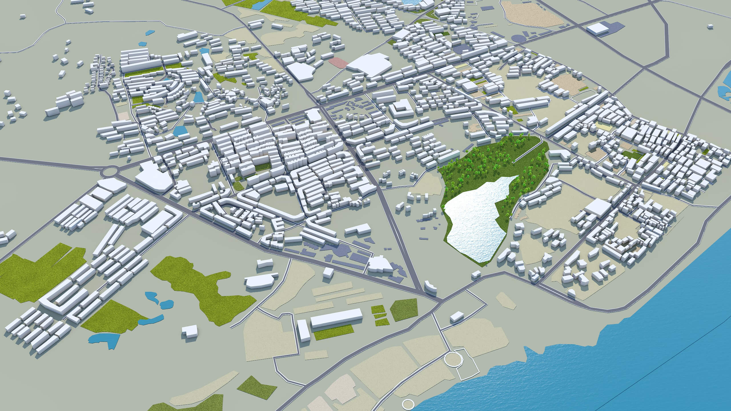 Xiangtan City Hunan China 3D Model 35km by 3dstudio